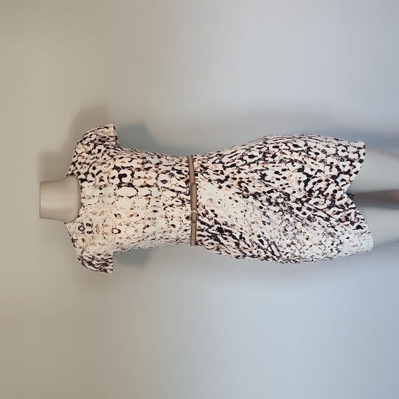 bebe | Dresses | Bebe Off Whiteanimal Splotchy Belted Dress2 | Poshmark